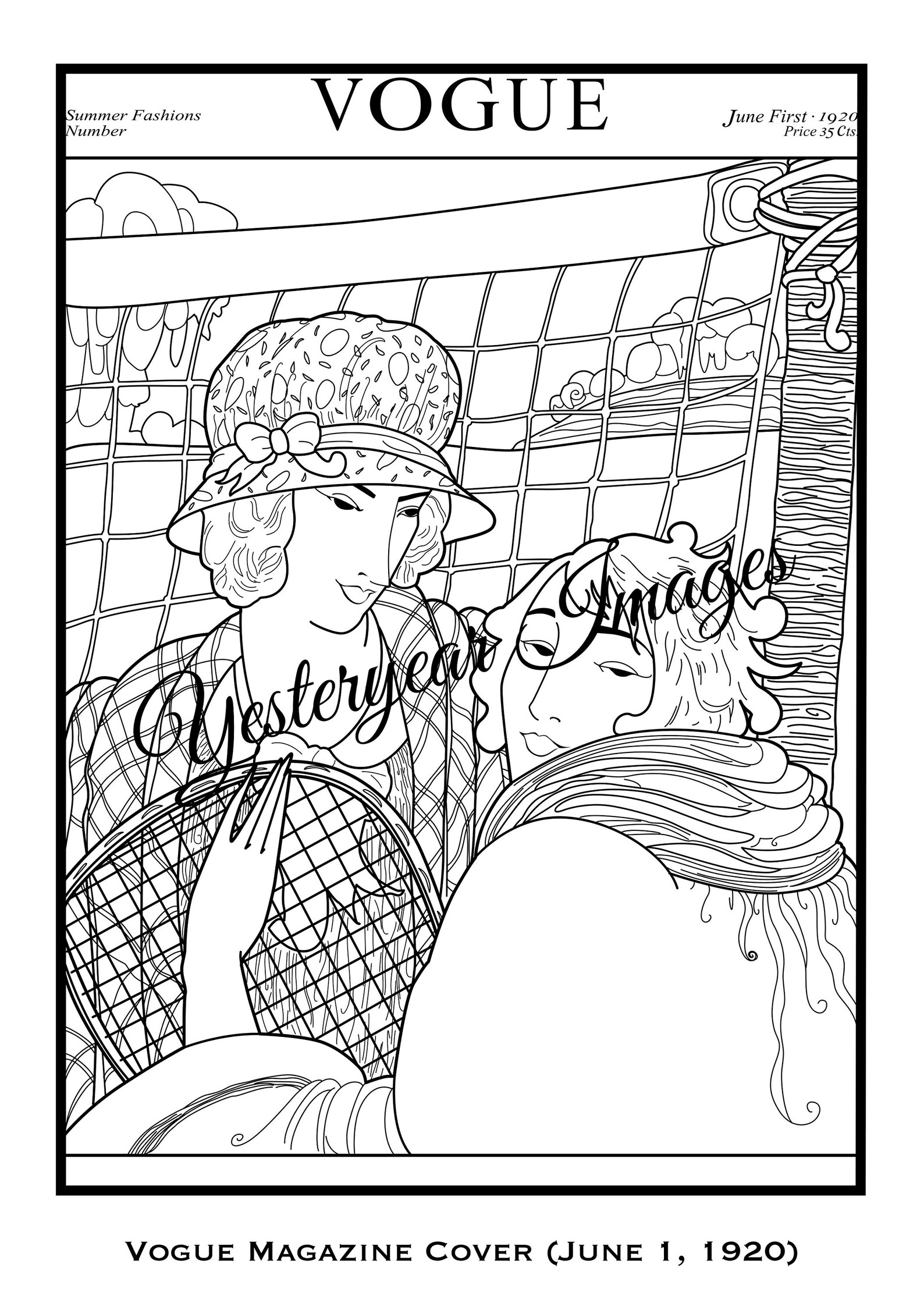 VOGUE MAGAZINE COVERS Páginas para colorear para adultos 5 | Etsy