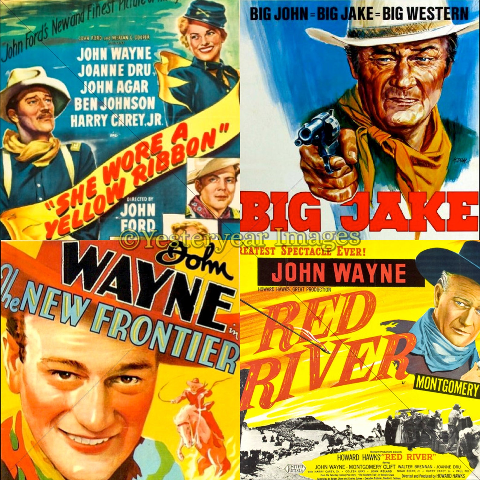 Vintage JOHN WAYNE Movie Posters Printable Digital Images | Etsy