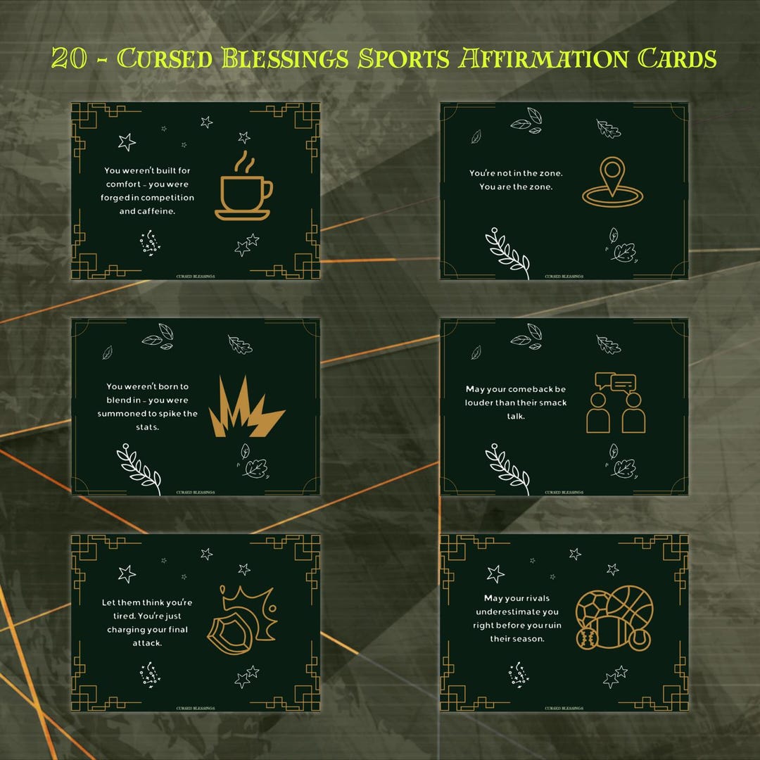 Sports Affirmation Cards: Athlete Motivation, Mindset Training (PDF ...