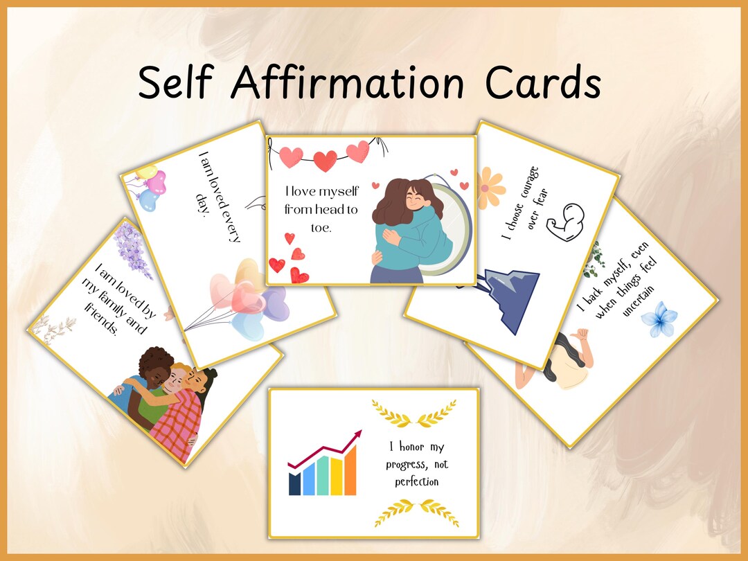 Positive Affirmation Cards: Self-love & Mindfulness Flashcards (PDF ...