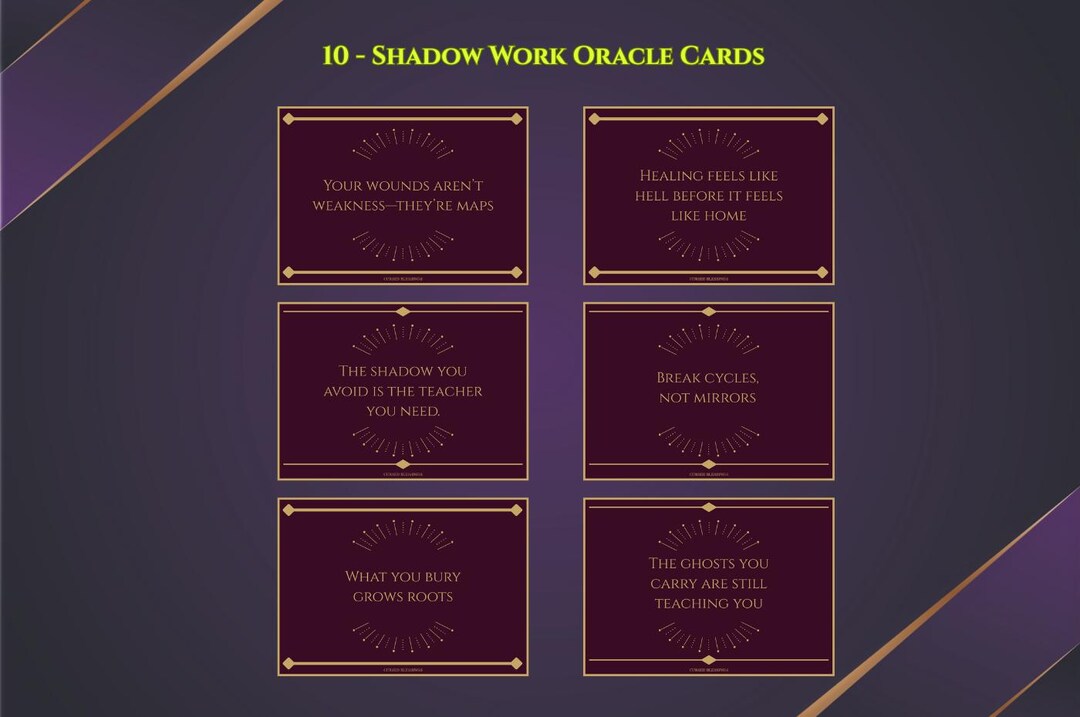 Shadow Work Oracle Cards – Printable Deck - Etsy