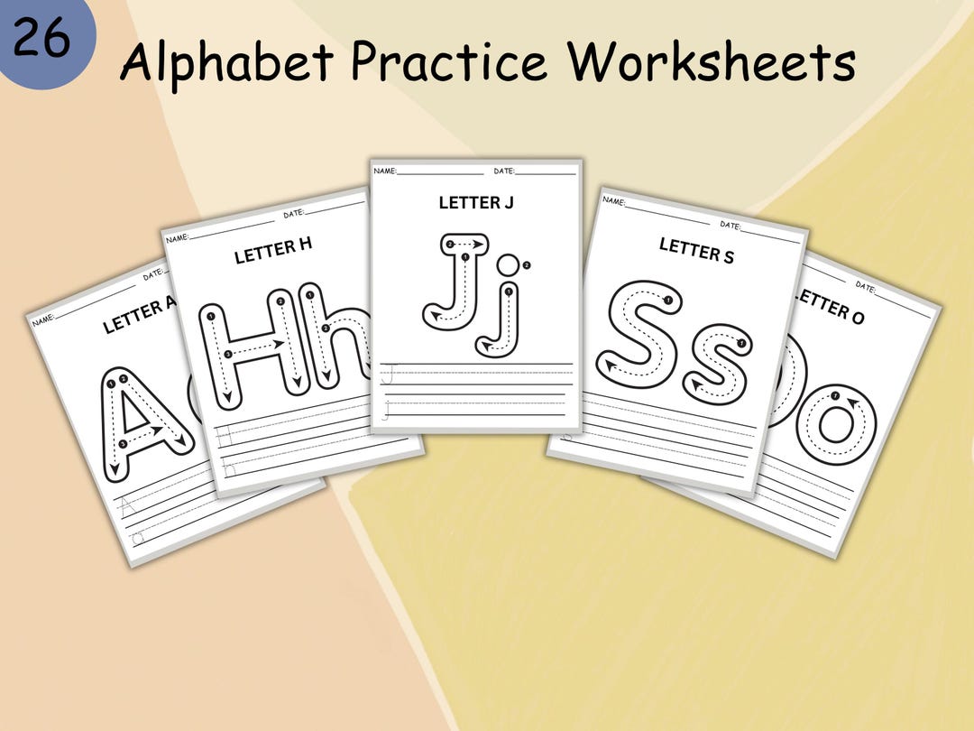 26 - Alphabet Tracing Worksheets – Printable Handwriting Practice for ...