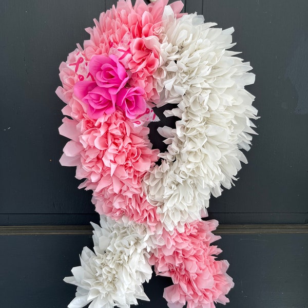 Cancer Ribbon Wreath - Etsy