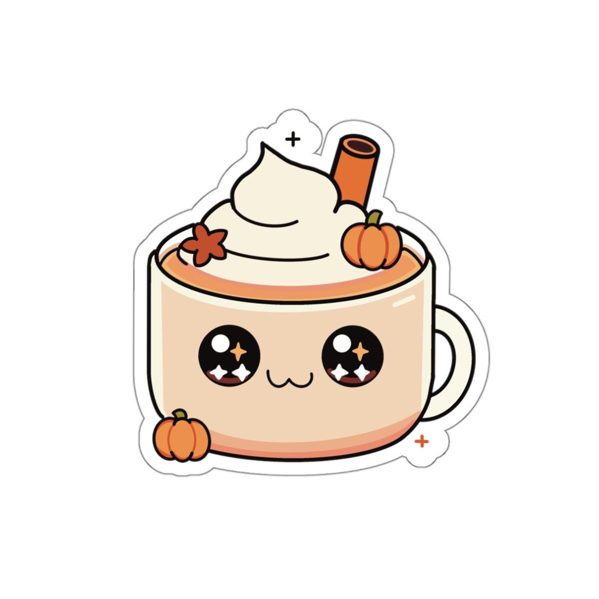 Kawaii Pumpkin Spice Latte Sticker - Etsy