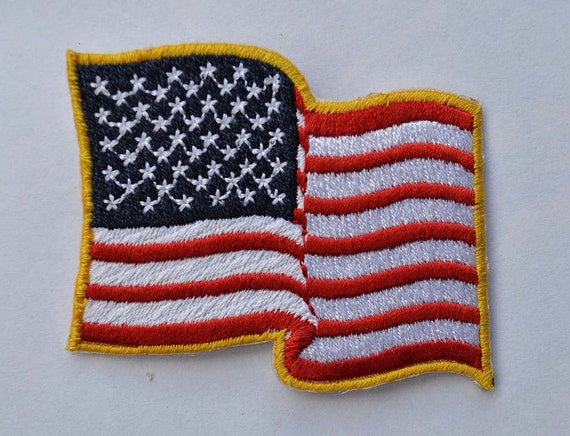 Iron on Wavy American Flag: 2.75 L x 2.00 H | Etsy
