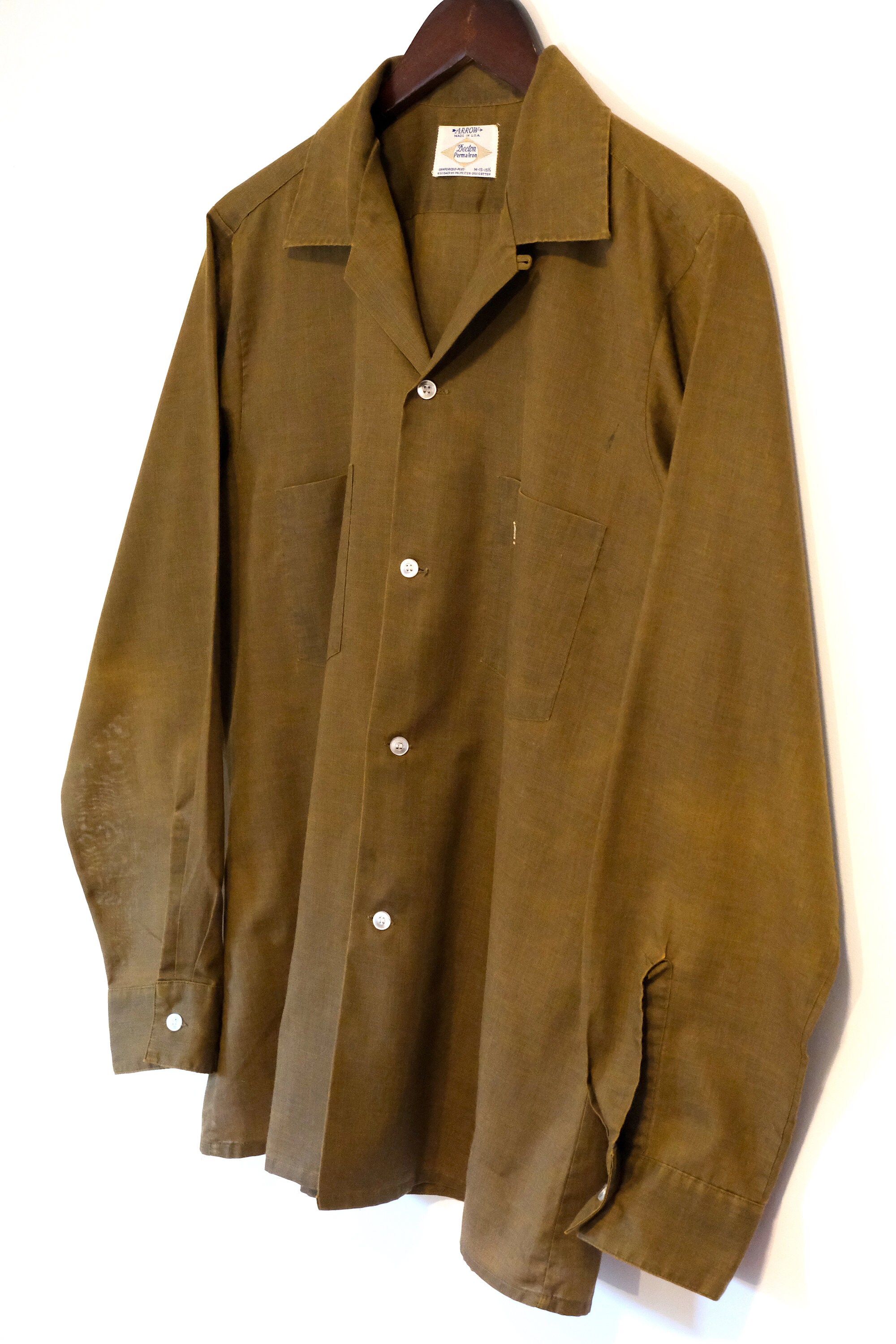 Vintage 1960s ARROW Gold Sharkskin Sportshirt VLV Crown - Etsy