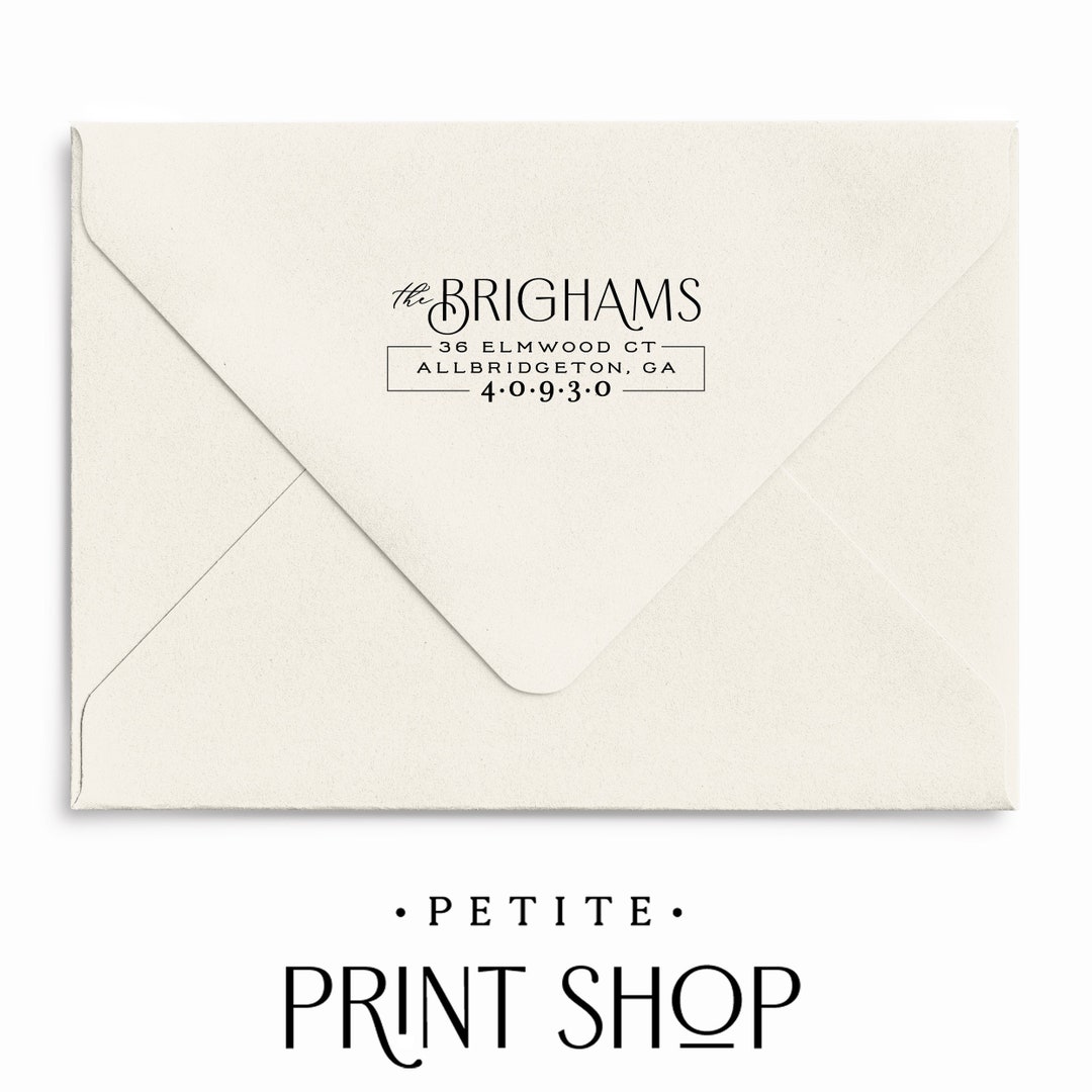 Modern Return Address Stamp | Minimal Return Address Stamp | Self ...
