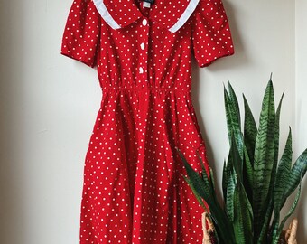 Red Polka Dot Dress | Etsy