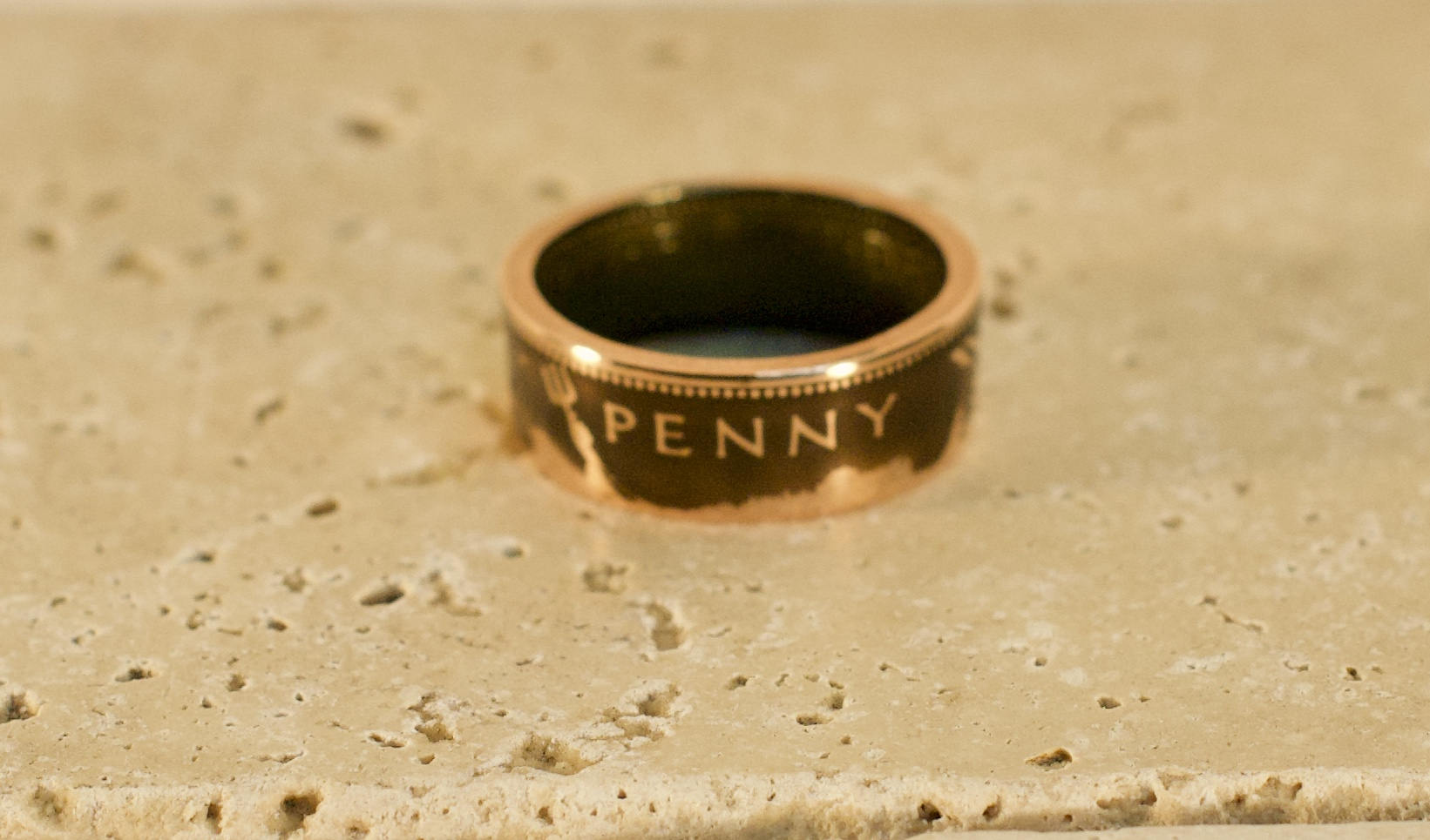 British Penny Coin Ring - Etsy