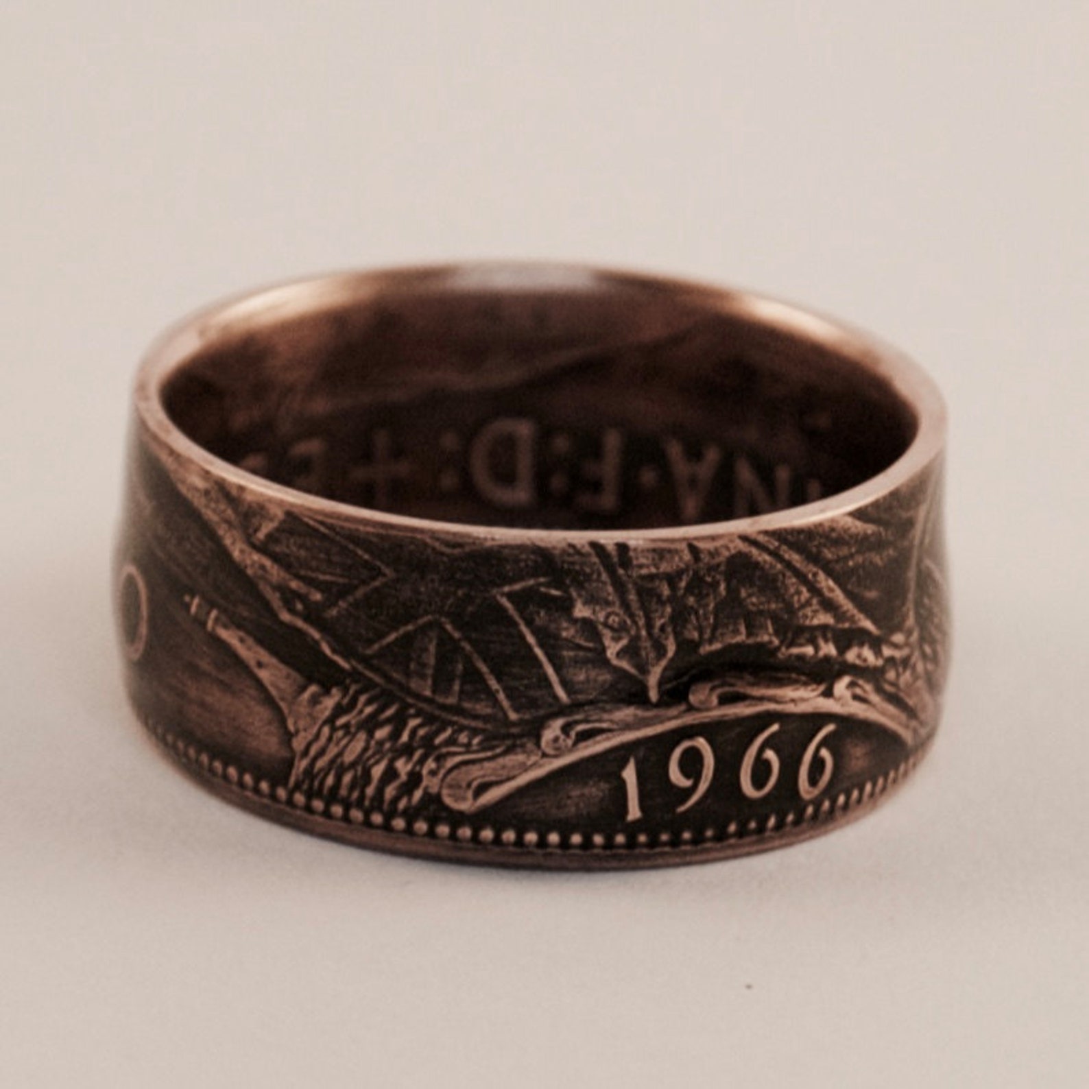 British Penny Coin Ring - Etsy