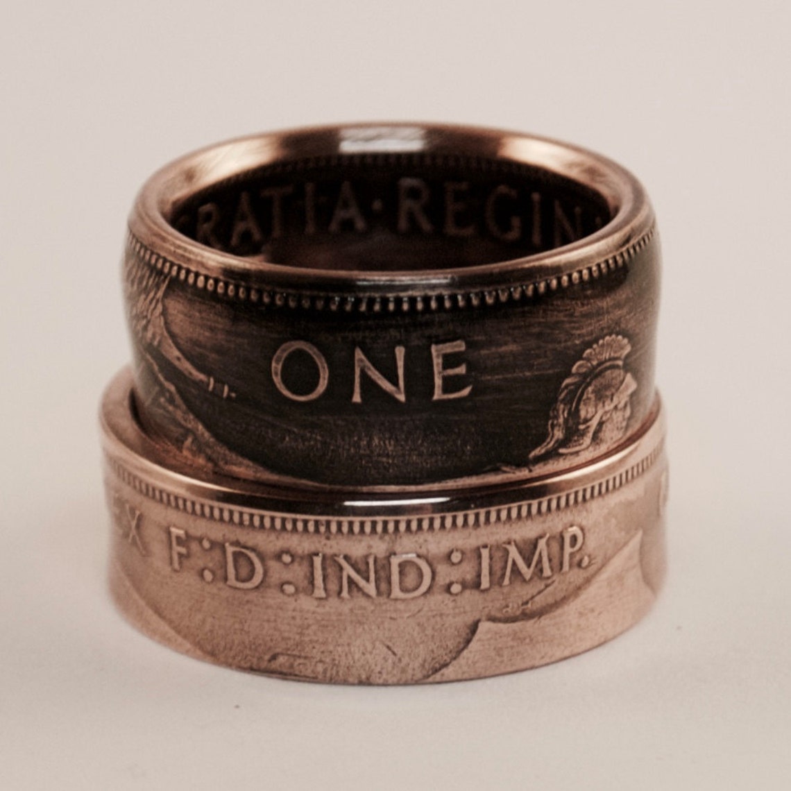 British Penny Coin Ring - Etsy