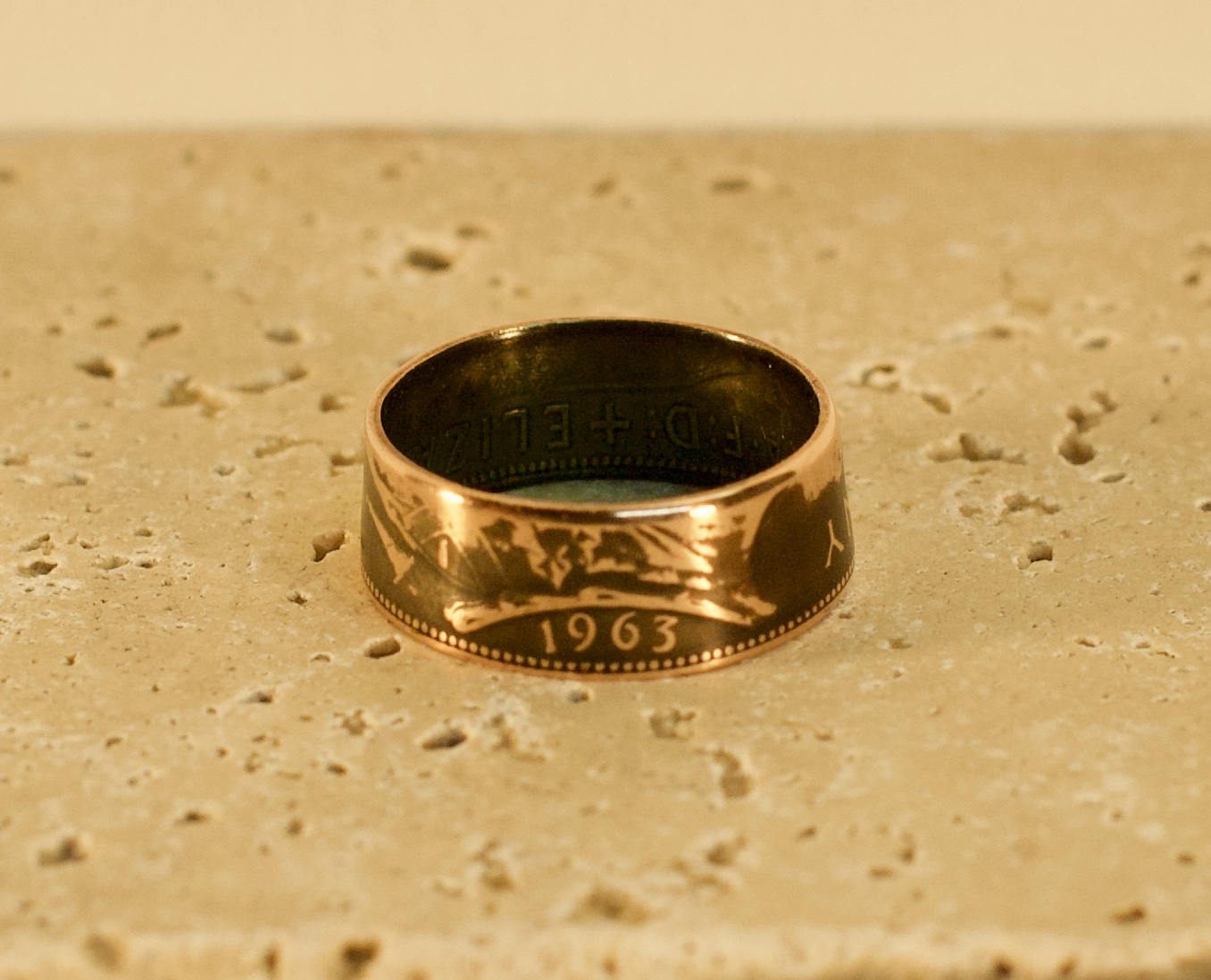 British Penny Coin Ring - Etsy