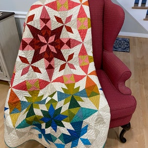 Handmade Quilt 'alaska' designed Bylaundry Basket Quilts-rainbow Colors ...