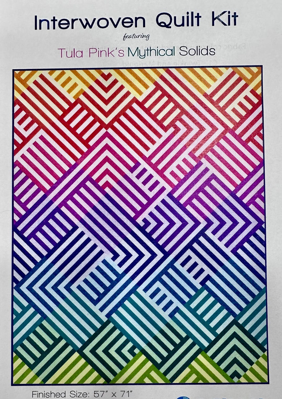 Interwoven Quilt Kit Featuring Tula Pinks Mythical Solids Fabrics. This is a Quilt Kit Not a ...