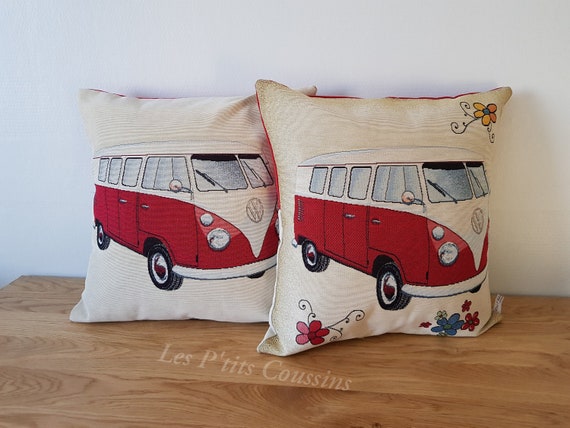 Cushion Cover With Combi Design in Red and Beige for Lovers - Etsy