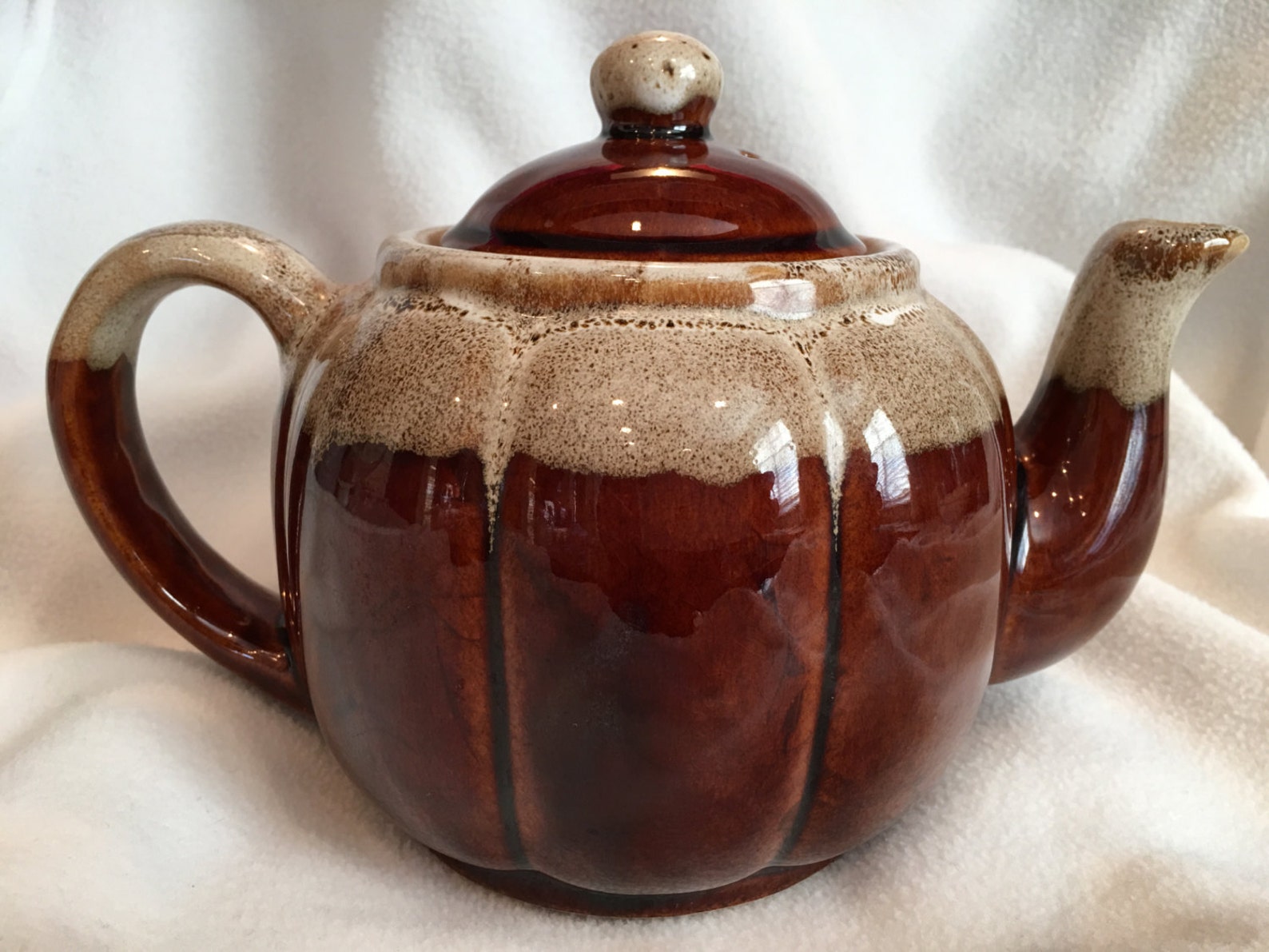 Vintage Brown Pottery Teapot Artmark - Etsy