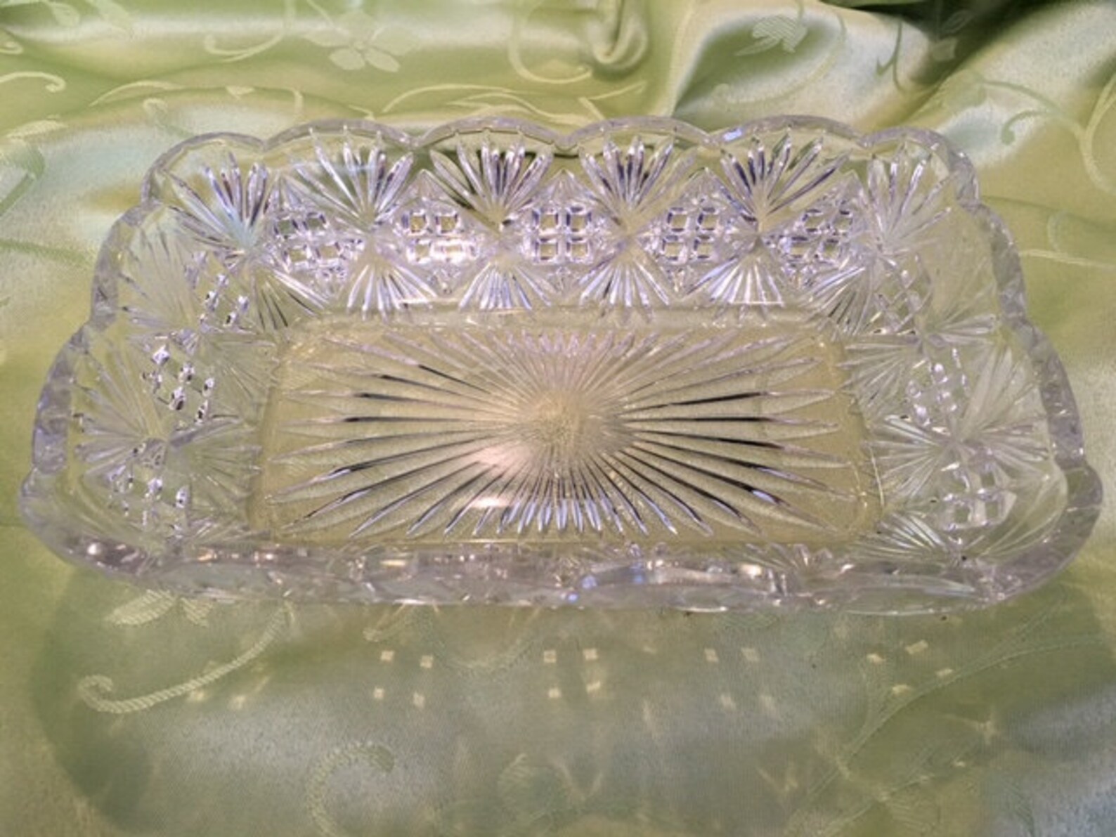 Pressed Clear Glass Rectangle Serving Dish EAPG Vintage Candy Dish - Etsy