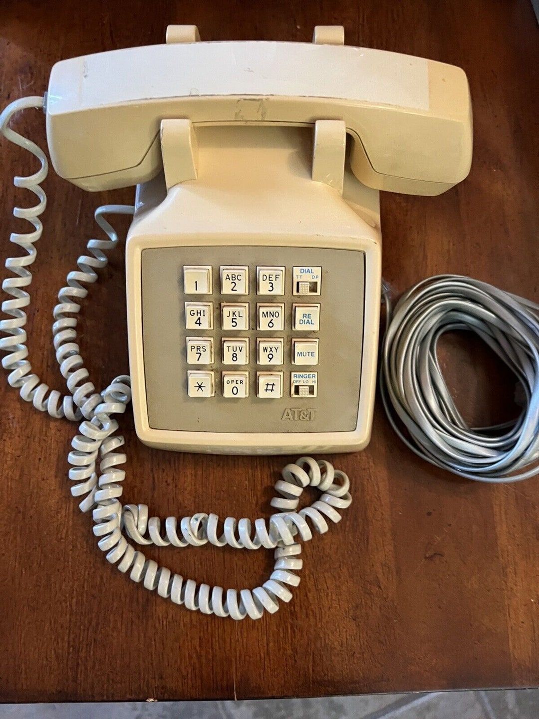 Vintage AT&T Push Button Beige Desk Phone CS2500DMGF - Etsy
