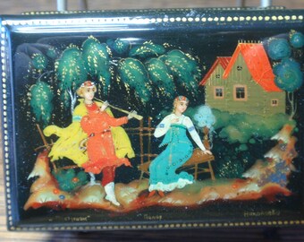 Russian lacquer box | Etsy