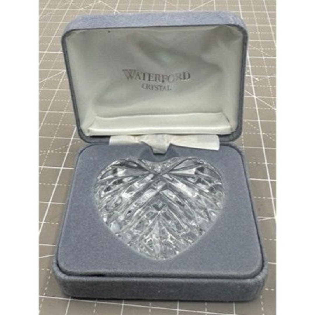 Vintage Waterford Crystal Heart Sculpture Paperweight - Etsy