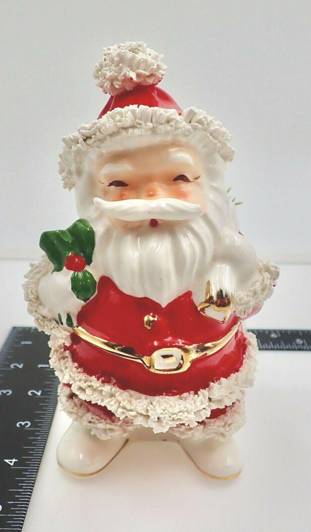 Napco Rare Spaghetti Santa Christmas Planter Numbered READ - Etsy