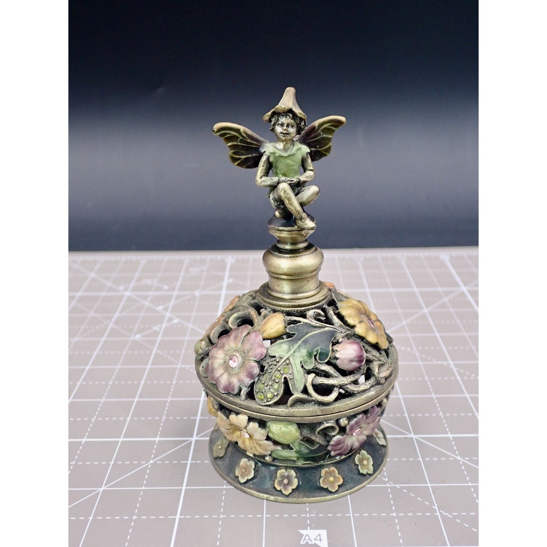 Fairy Peter Pan Floral Enameled Metal Figure Paperweight - Etsy