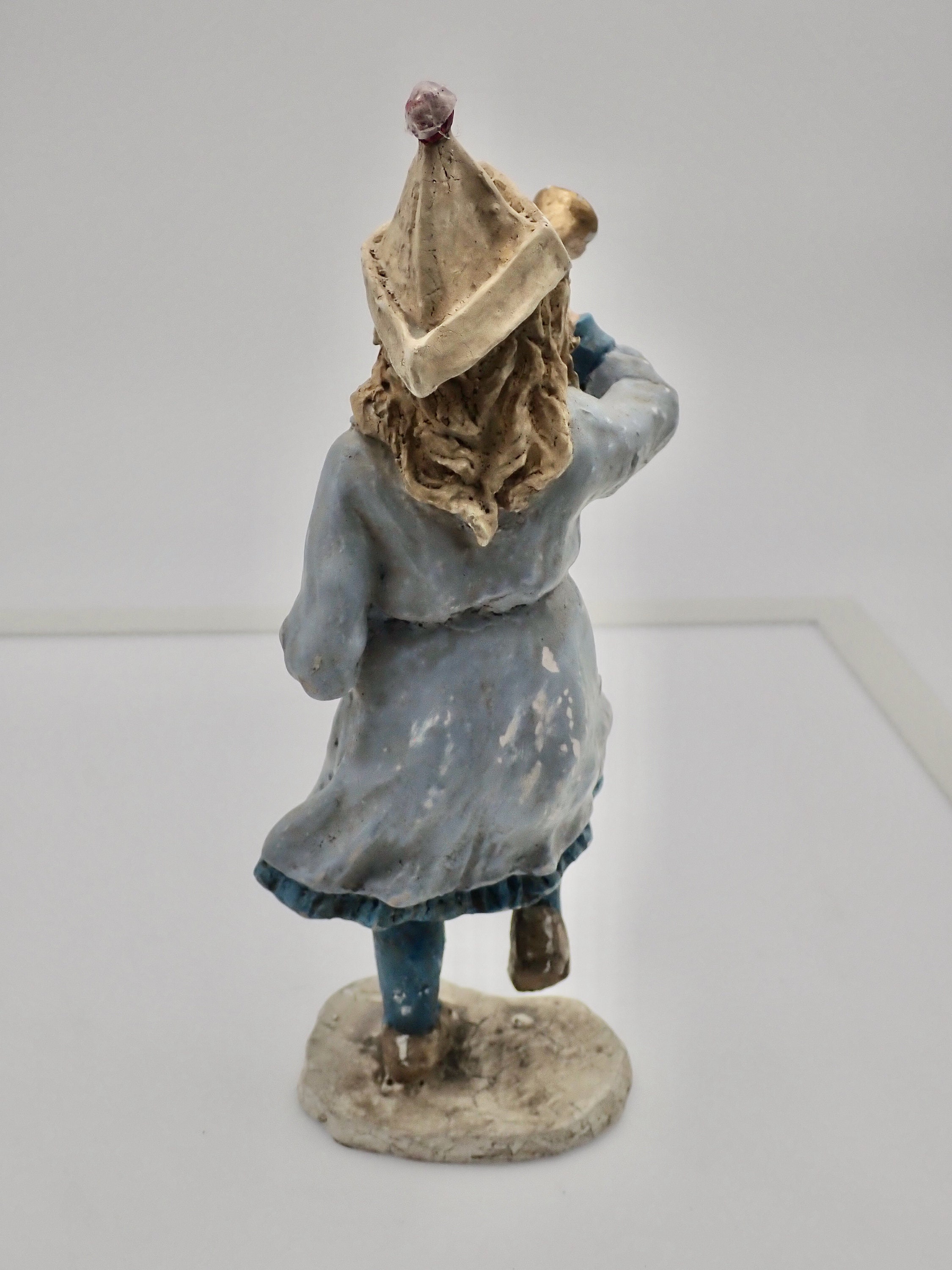 Possibly Paper Mache Girl Figure Blowing Trumpet Looks Really Old ...
