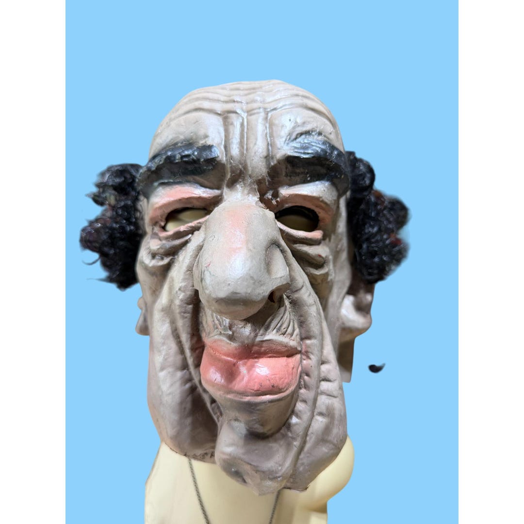 Vintage CTC Gowie 1979 Hong Kong Horror Mask Large Nose Scar Face Black ...