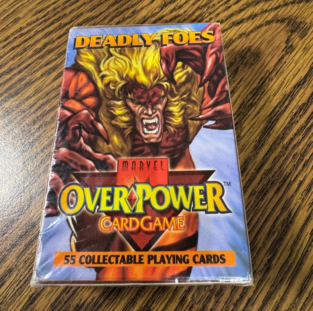 Marvel Overpower Card Game Deadly Foes 55 Collectable Playing Cards NOS ...