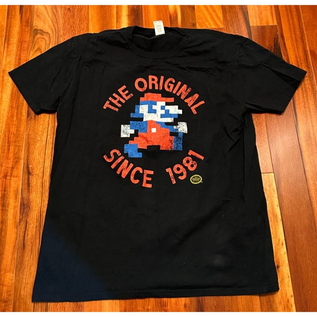 Super Mario Bros the Original Since 1981 Black Gamer T-shirt XL - Etsy