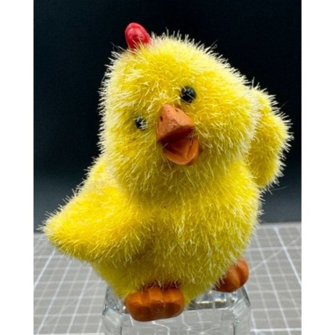 Vintage Hobbiest Flocked Rooster Chick Figure - Etsy