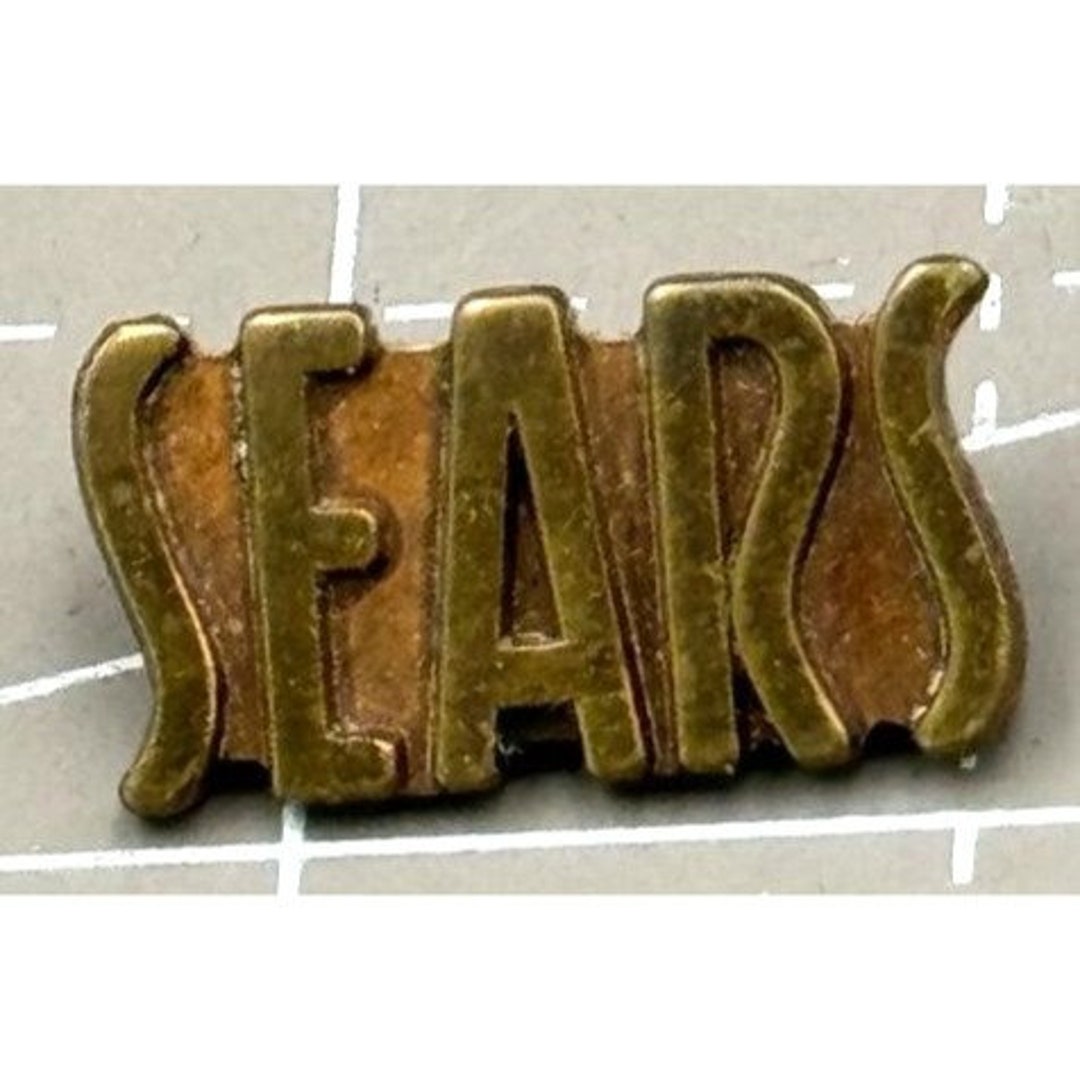 Vintage Sears Employee Brass Safety Pin Badge - Etsy
