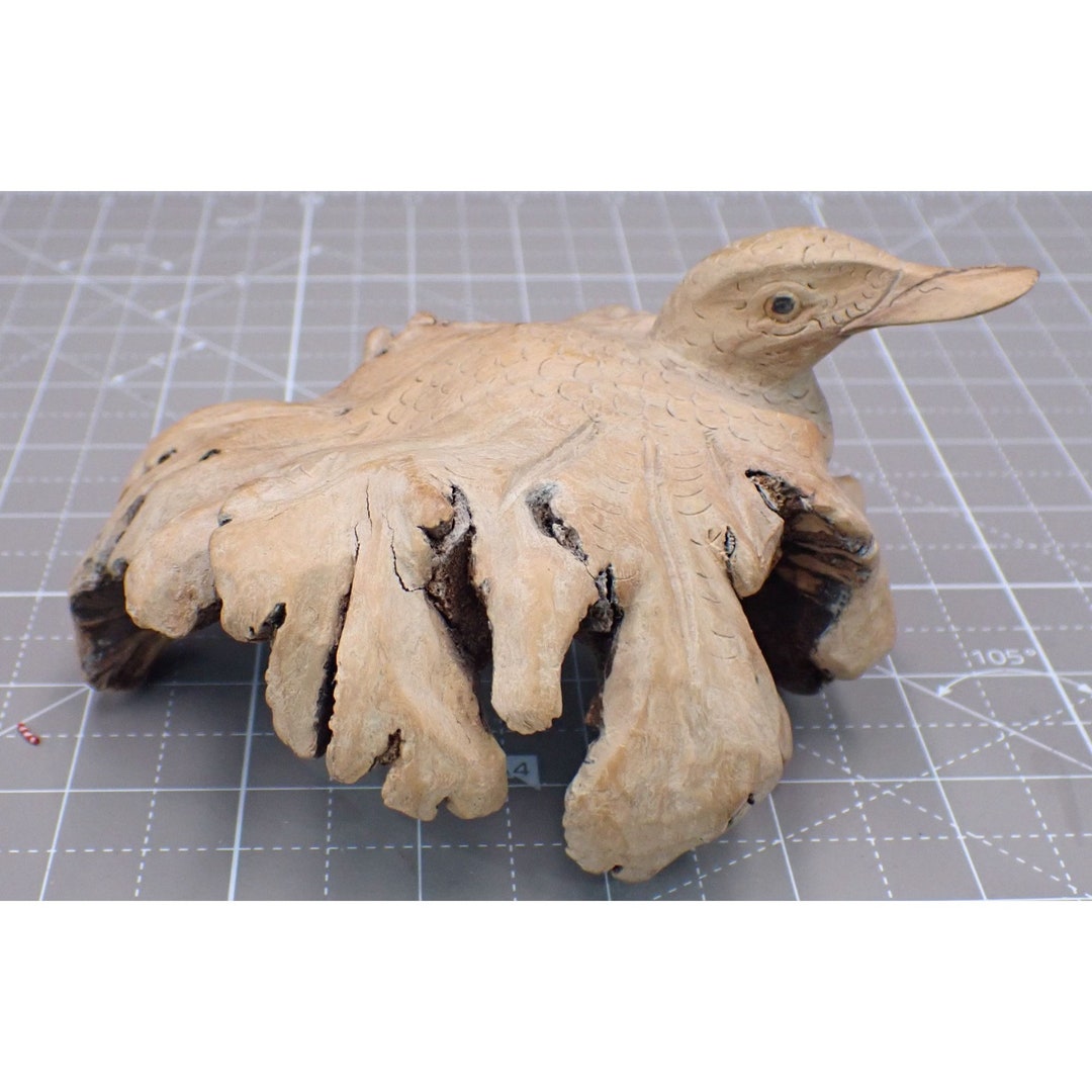 Vintage Parasite Chinaberry Root Carved Duck Figure - Etsy
