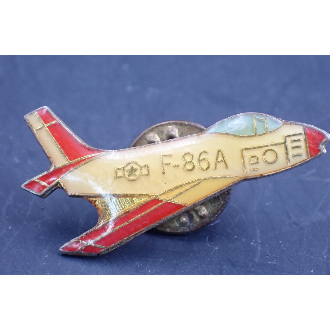 F 85A Jet Fighter Enamel Lapel Pin With Clear Protectant Top - Etsy