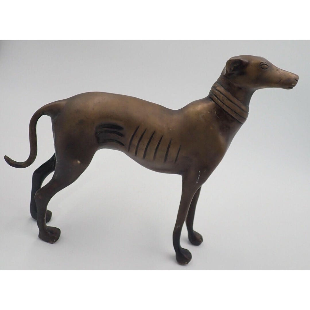 Vintage Standing 8" Metal Whippet Dog Possibly Bronze Statue - Etsy