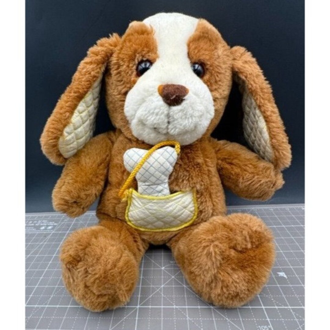 1986 Dakin Teddy Bear Baby Things Stuffed Plush Rattle Ear and Rattle ...
