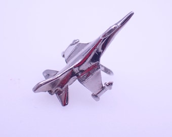 F-35 Fighter Jet Silver Pewter Pin Badge - Etsy