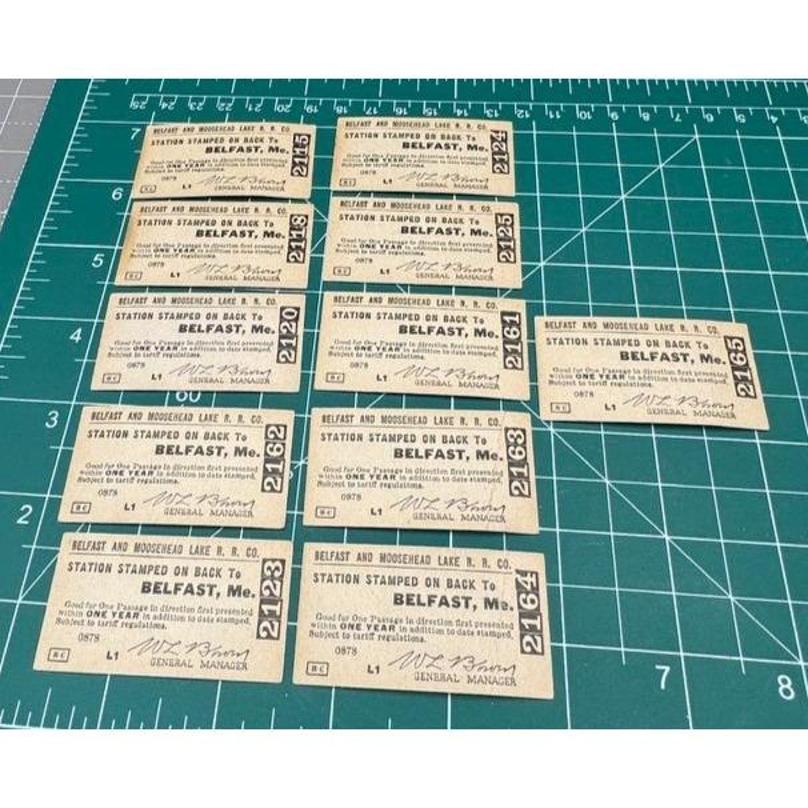 Vintage Belfast & Moosehead Lake Railroad Tickets Unused - Etsy