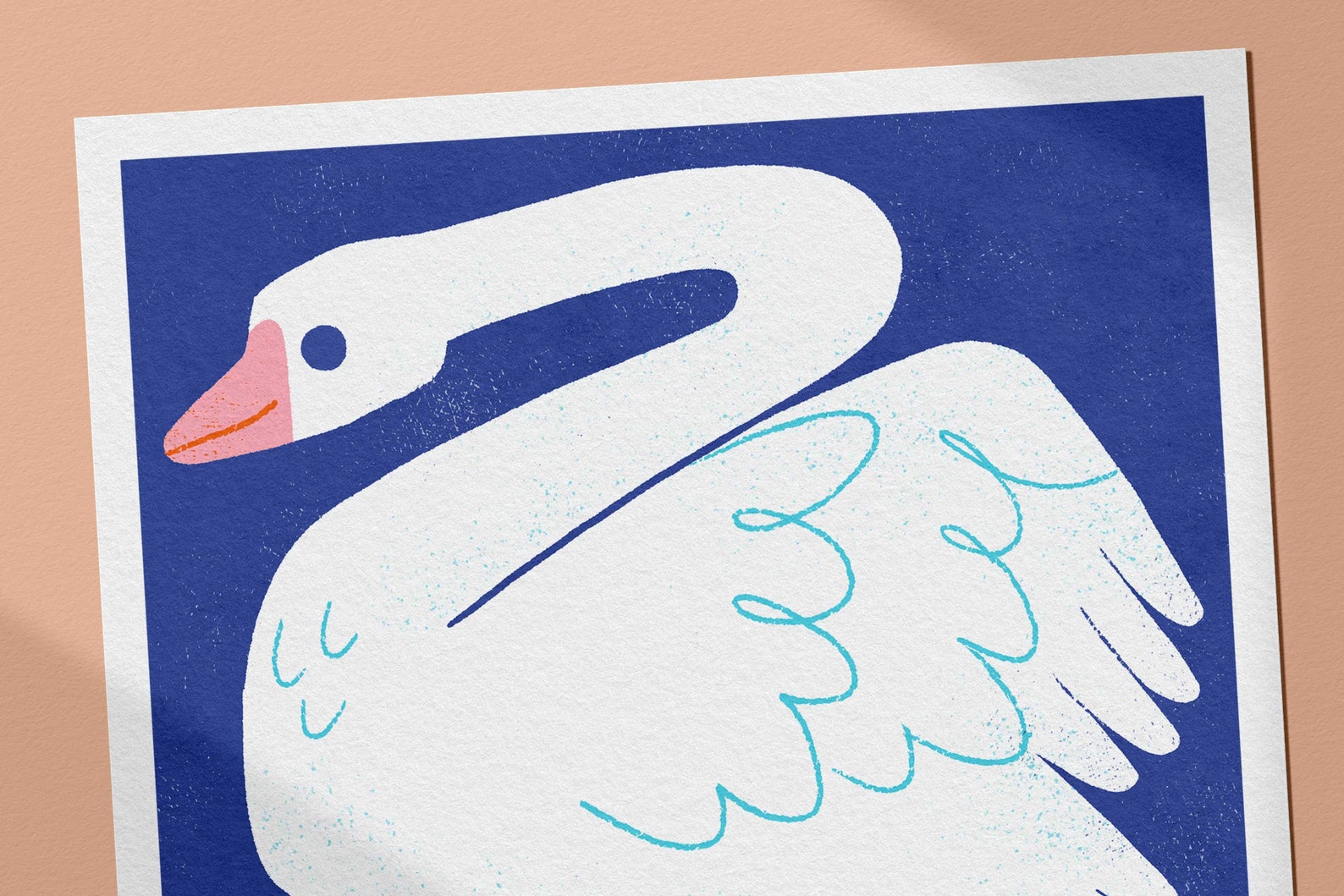 Swan - Block Animal Series - Illustrated Art Print - Wall Art - Taryn ...