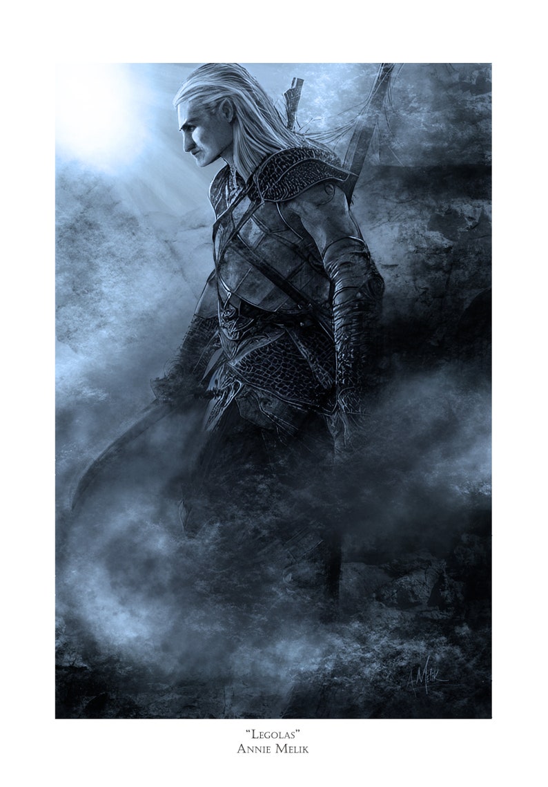 Legolas Poster From Original Sketch. Lord of the Rings - Etsy