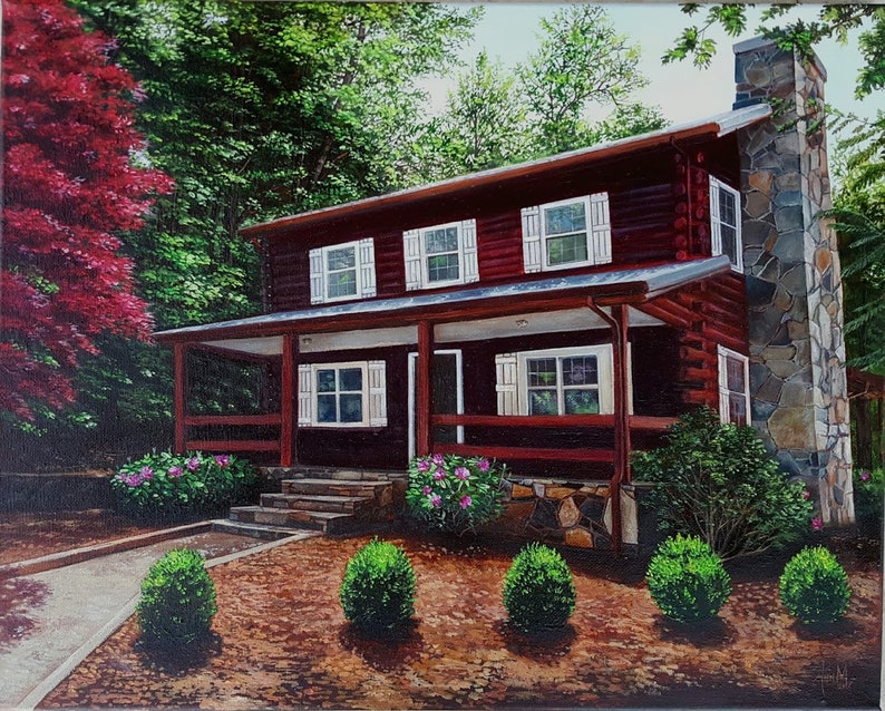 Custom House Painting. Watercolor or Acrylic Painting Made by Request ...