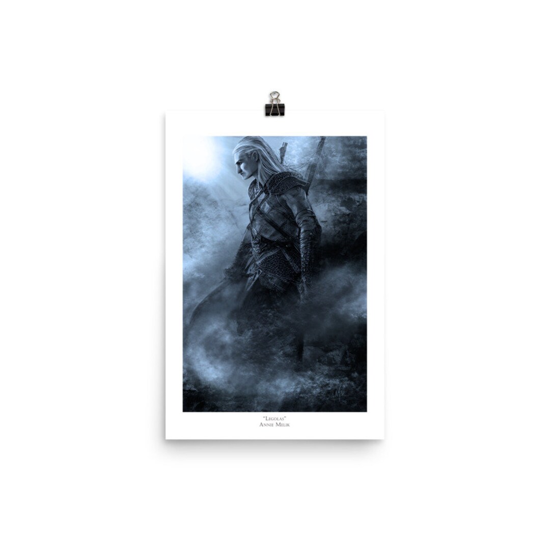 Legolas Poster From Original Sketch. Lord of the Rings Inspired Poster ...