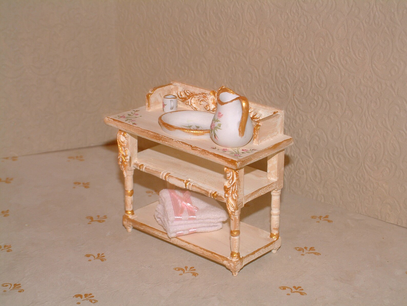 Miniature Wash Stand Bowl and Pitcher Hand-painted French - Etsy