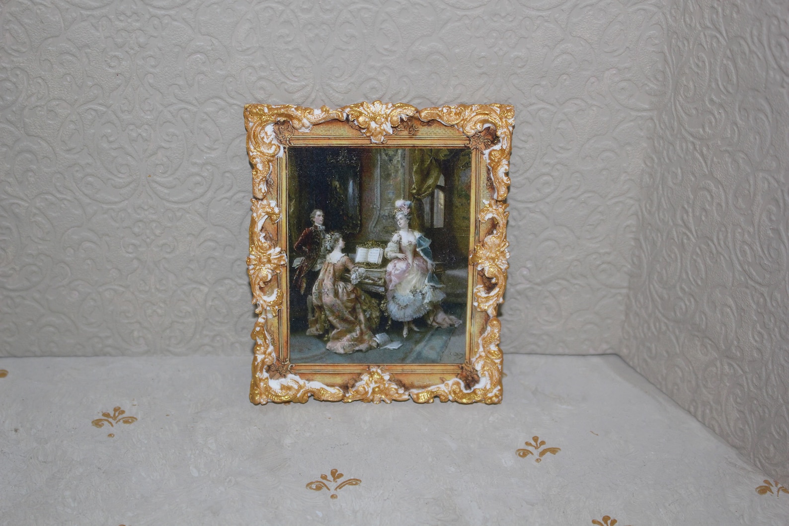 Miniature Wall Plaque Rococo Scene 1700's Painting - Etsy