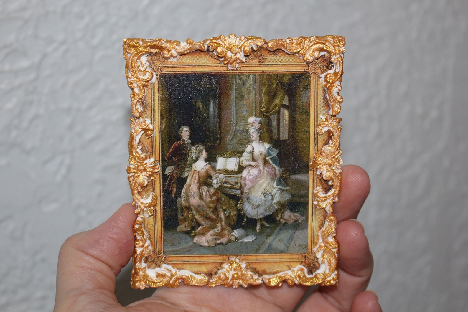 Miniature Wall Plaque Rococo Scene 1700's Painting - Etsy
