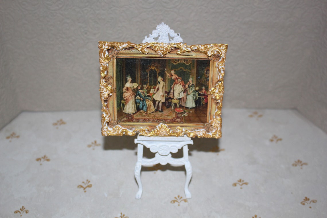 Miniature Wall Plaque Rococo Scene 1700's Painting - Etsy