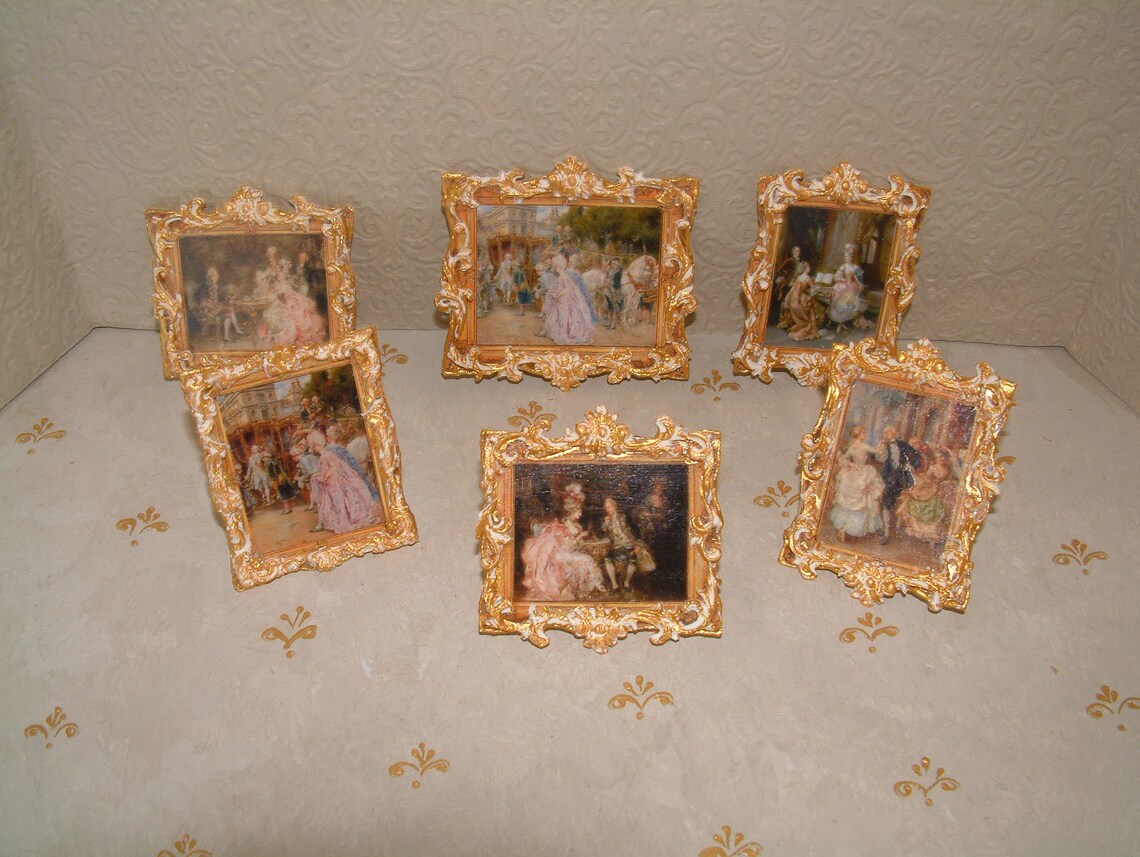 Miniature Wall Plaque Art French Miniature Wall Plaque - Etsy