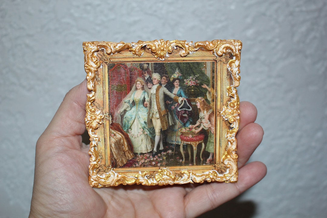 Miniature Wall Plaque Rococo Wedding 1700's Bride Groom - Etsy