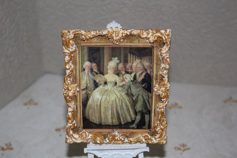 Miniature Wall Plaque Rococo Couple 1700's Painting - Etsy