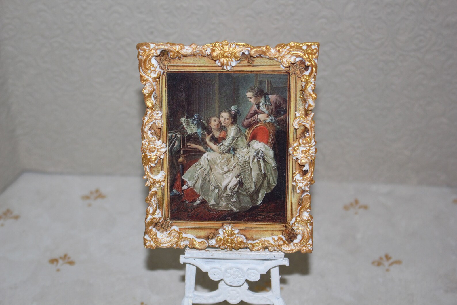Miniature Wall Plaque Rococo Musicians 1700's Painting - Etsy